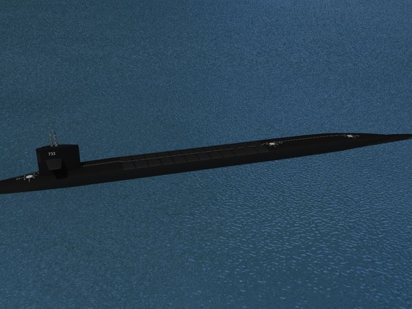 missile ohio class submarines 3d max