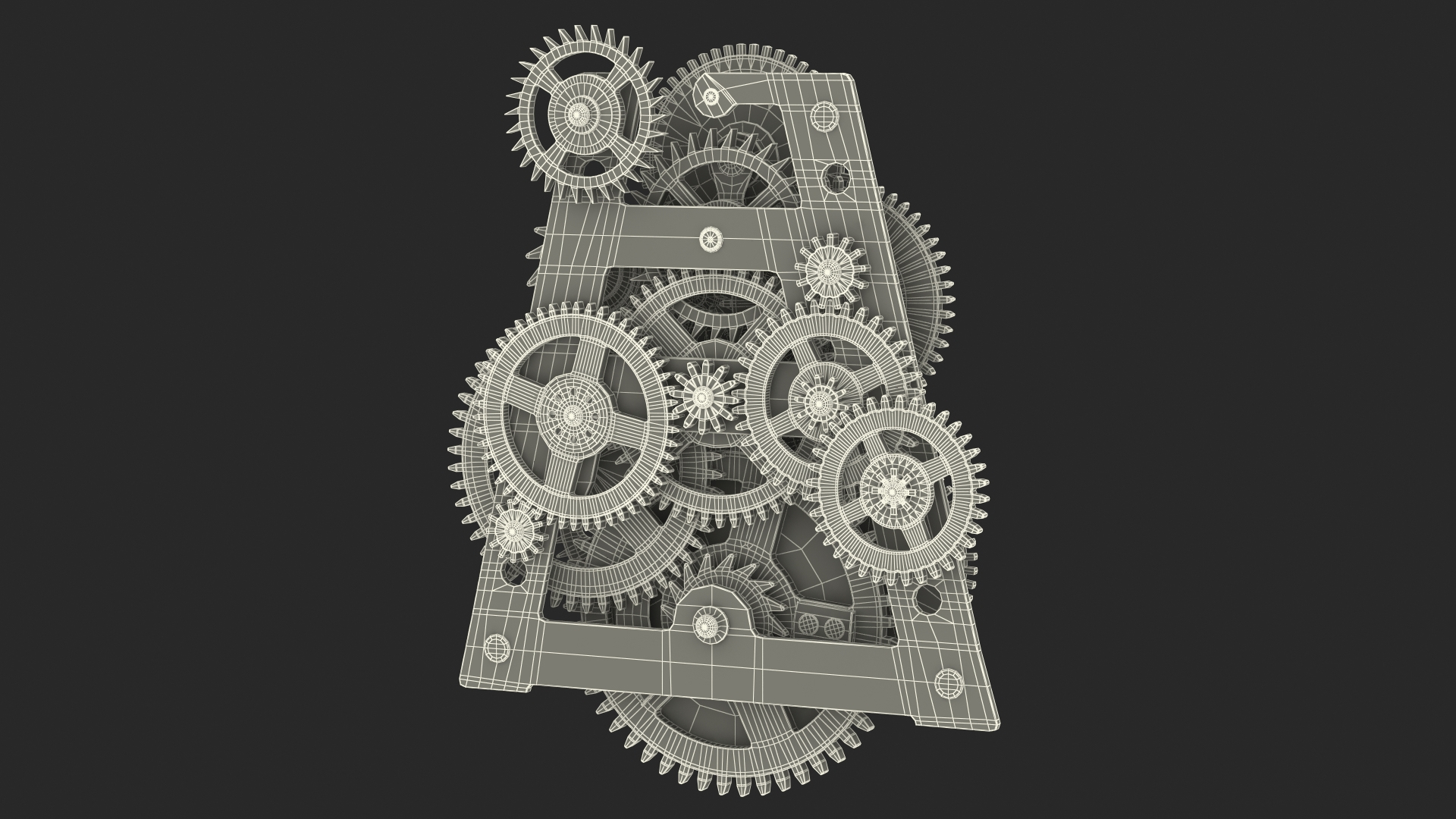 Clockwork Gears Silver Alarm Clock 3D - TurboSquid 1656939