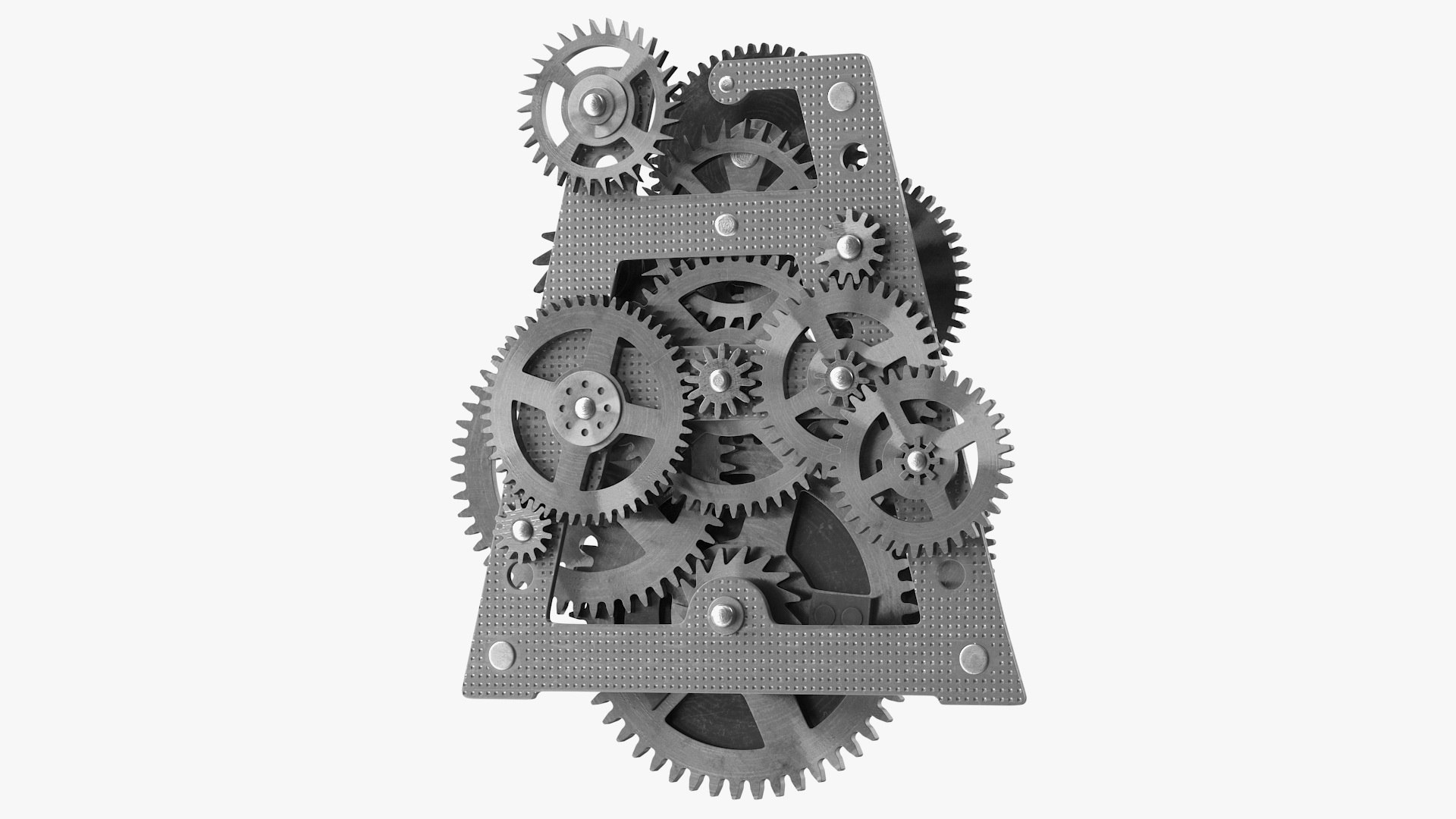Clockwork Gears Silver Alarm Clock 3D - TurboSquid 1656939