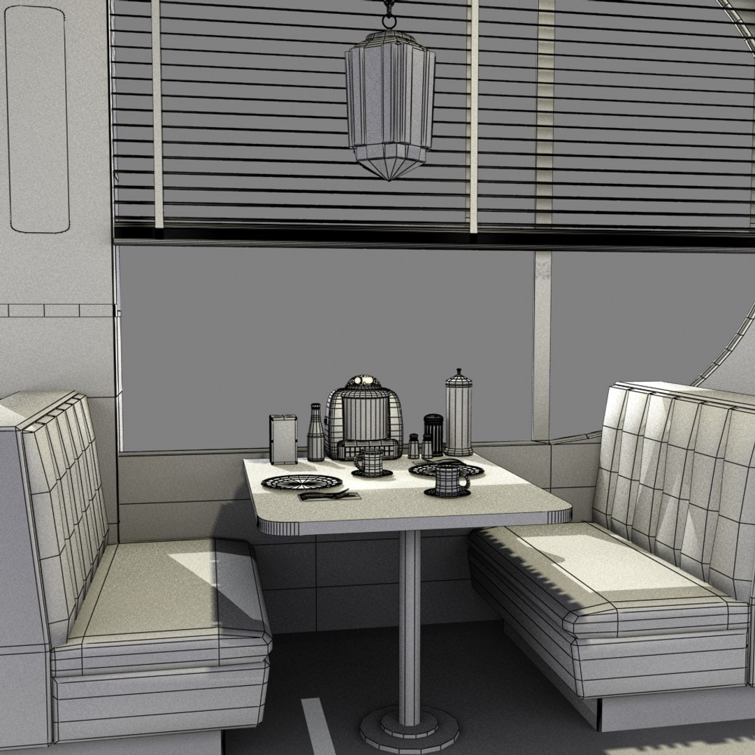 50 S Diner 3d Model