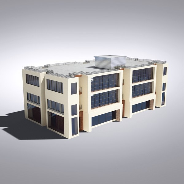 3d model of modern generic building
