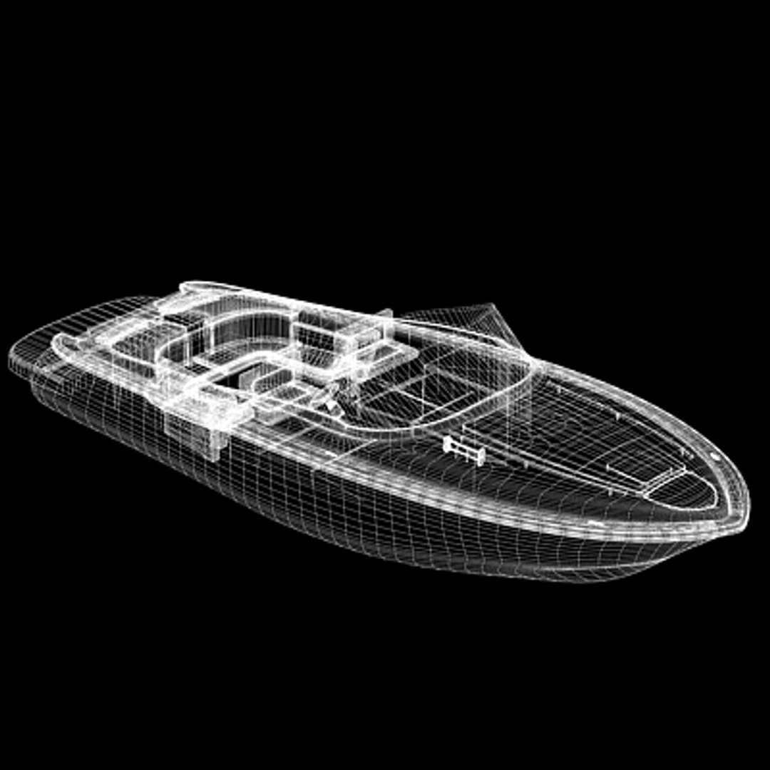 3d Model Corsair 33 Motor Boat