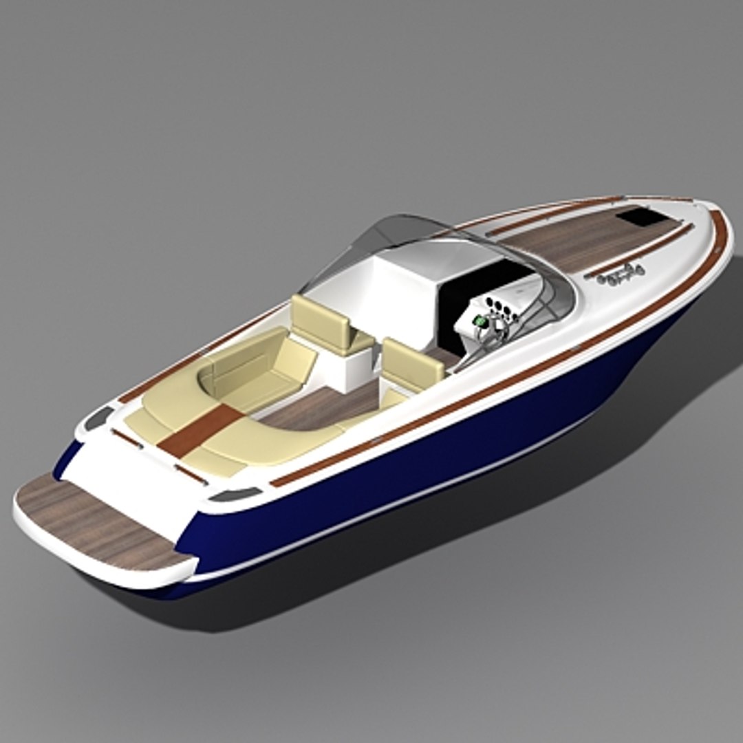 3d Model Corsair 33 Motor Boat