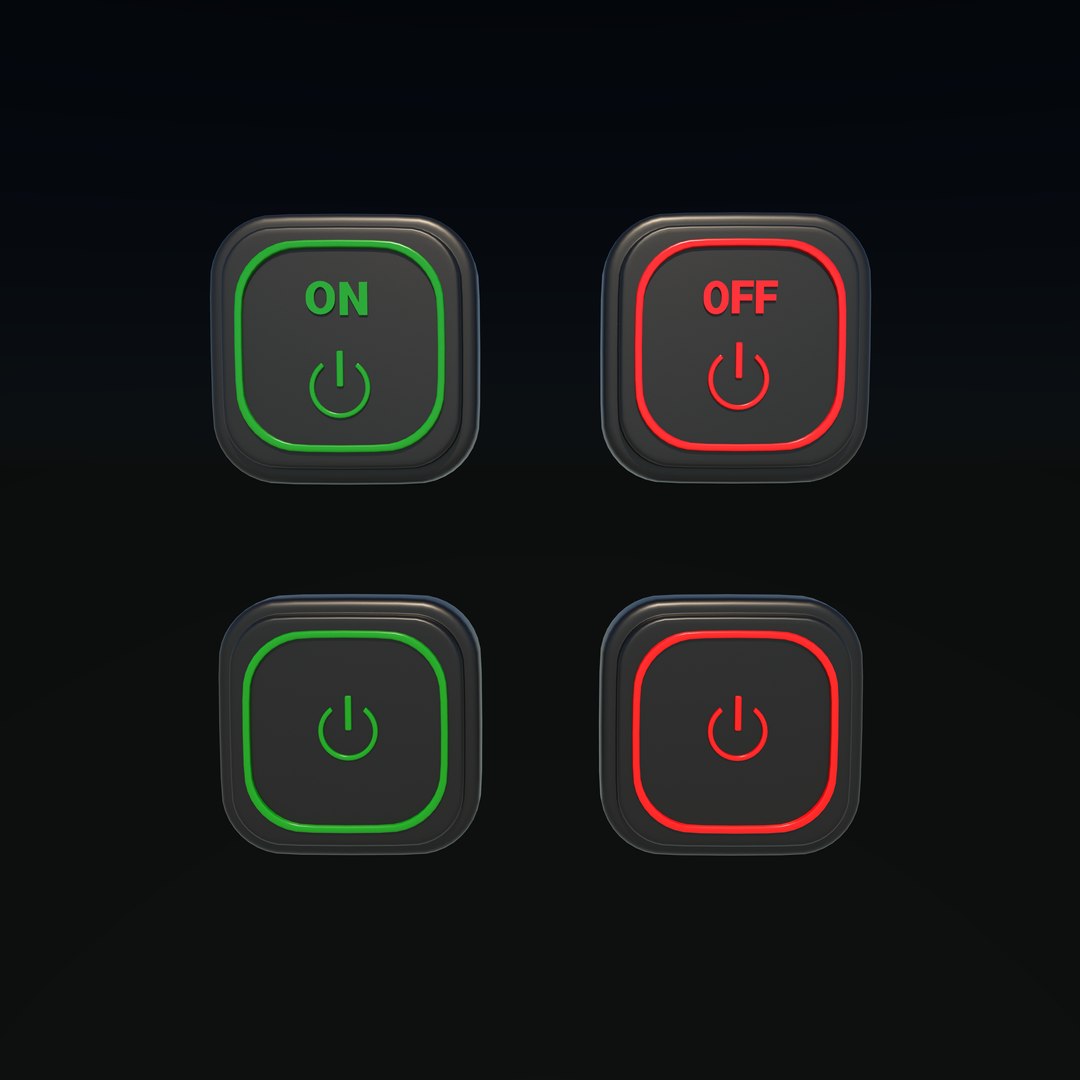3D Turn On Off Button 3D Model Model - TurboSquid 2362313