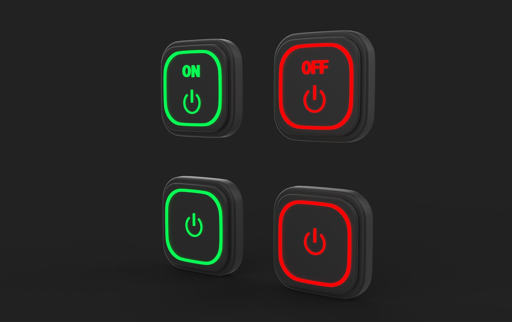 3D Turn On Off Button 3D Model Model - TurboSquid 2362313