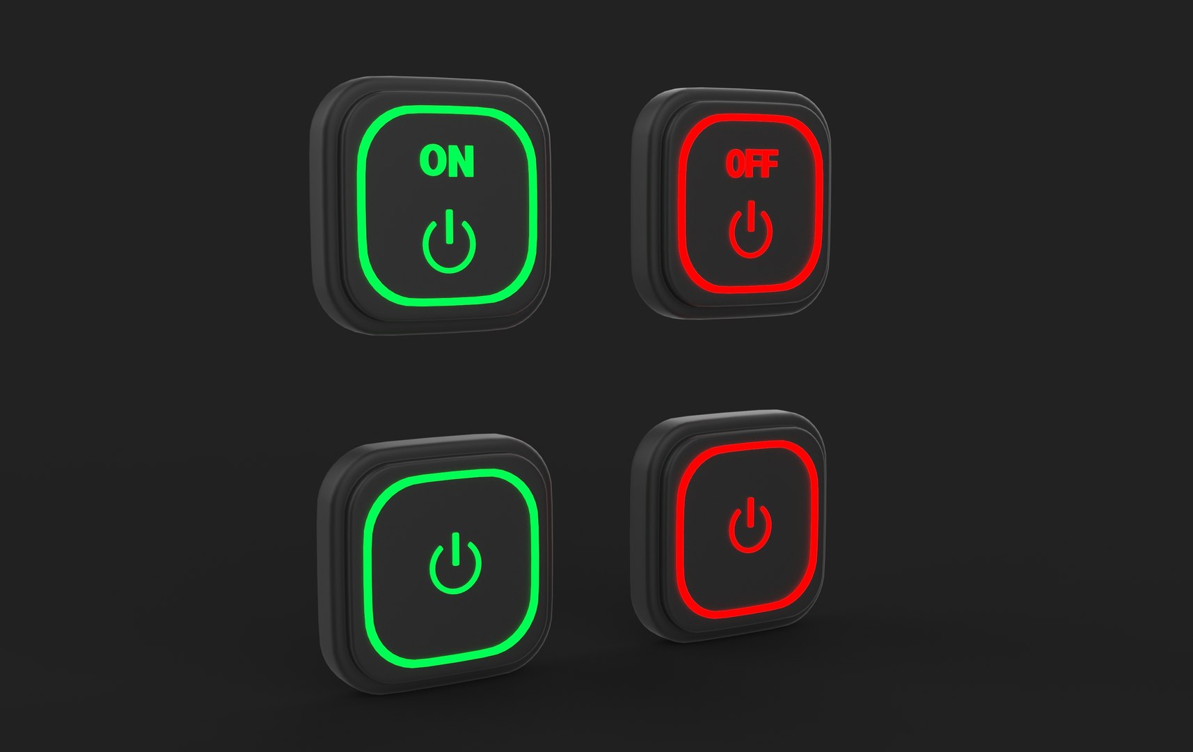 3D Turn On Off Button 3D Model Model - TurboSquid 2362313