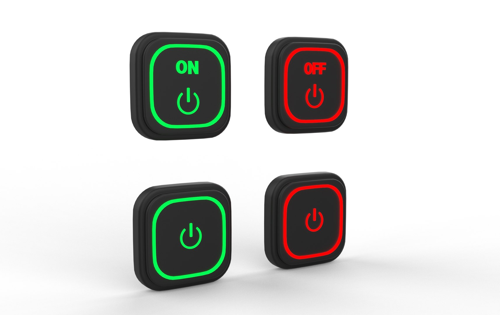 3D Turn On Off Button 3D Model Model - TurboSquid 2362313