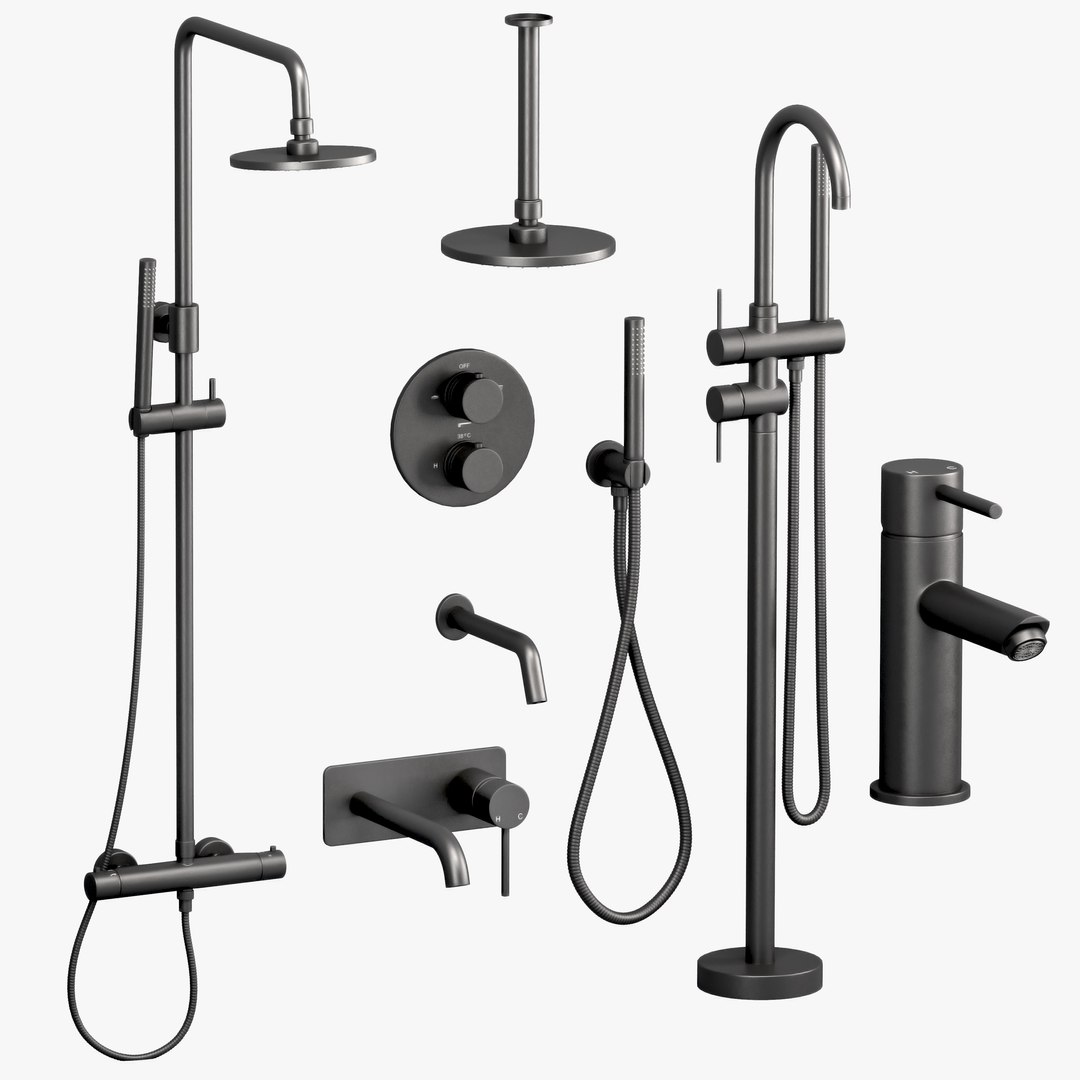 3D Faucets and shower sets Lusso set 2 - TurboSquid 1814492