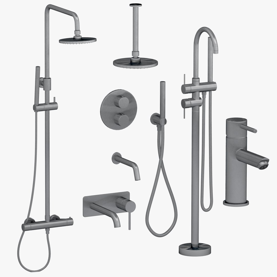 3D Faucets and shower sets Lusso set 2 - TurboSquid 1814492
