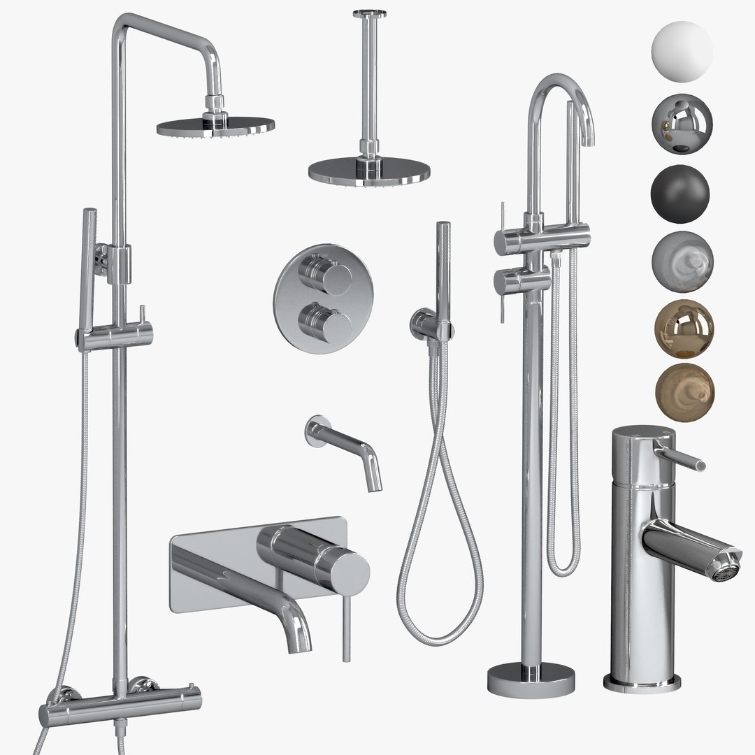 3D Faucets and shower sets Lusso set 2 - TurboSquid 1814492