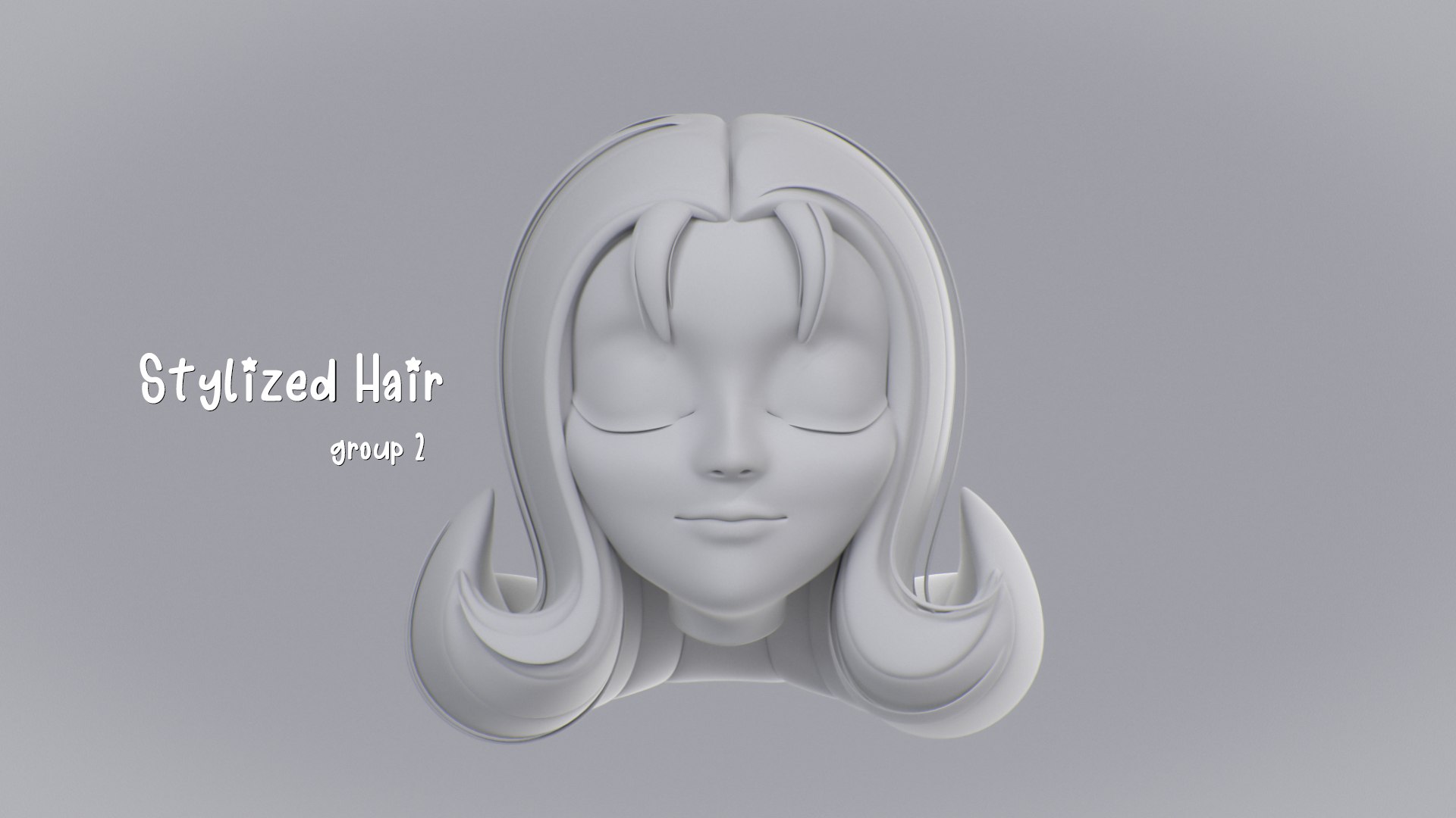3D Model Stylized Hair - TurboSquid 2015505