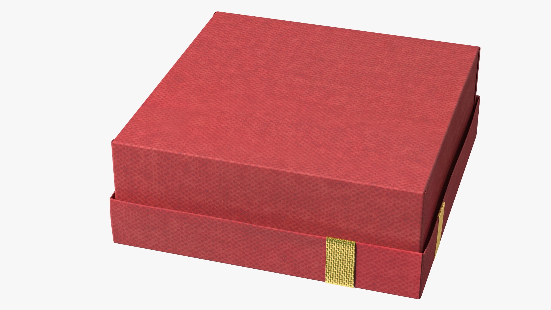 Gift Box With Gold Ribbon Model - TurboSquid 2243475