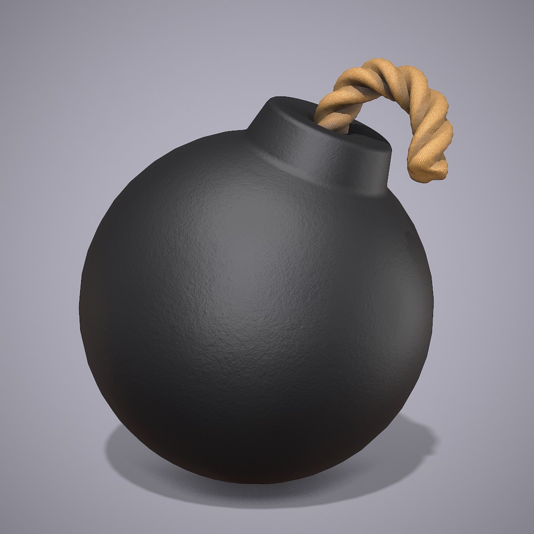 Round Bomb Model - TurboSquid 2125072