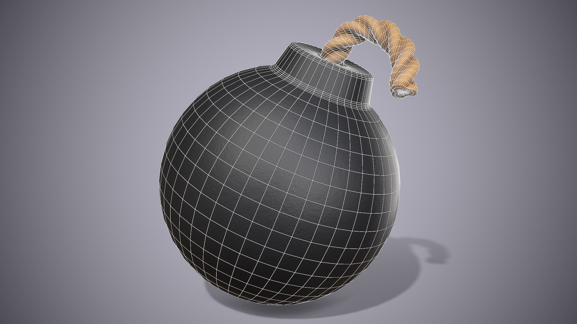 Round Bomb Model - TurboSquid 2125072