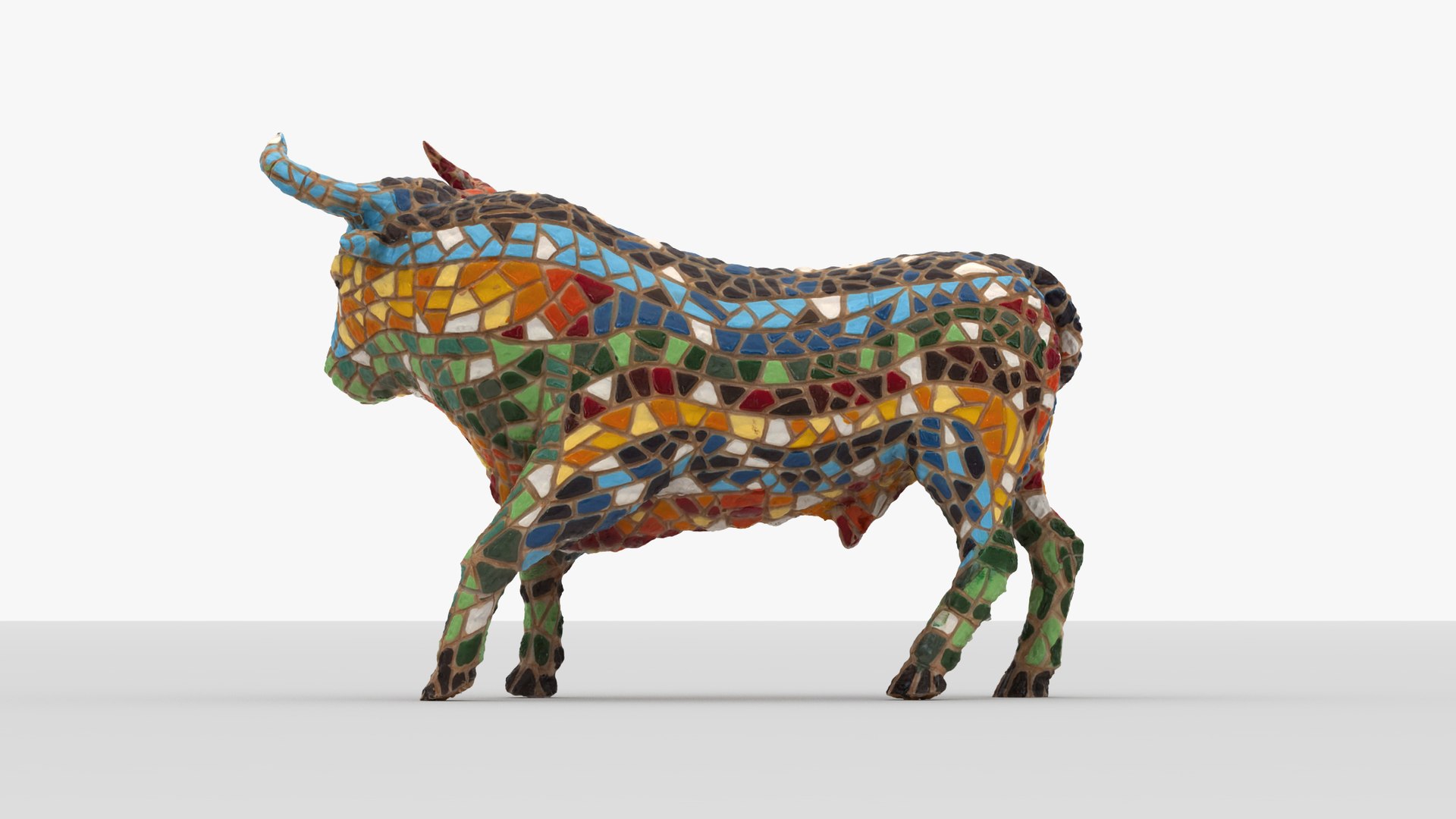 Mosaic Spanish Bull 3D Model - TurboSquid 1592402