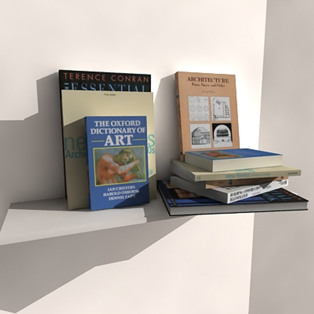 3d architectural books model