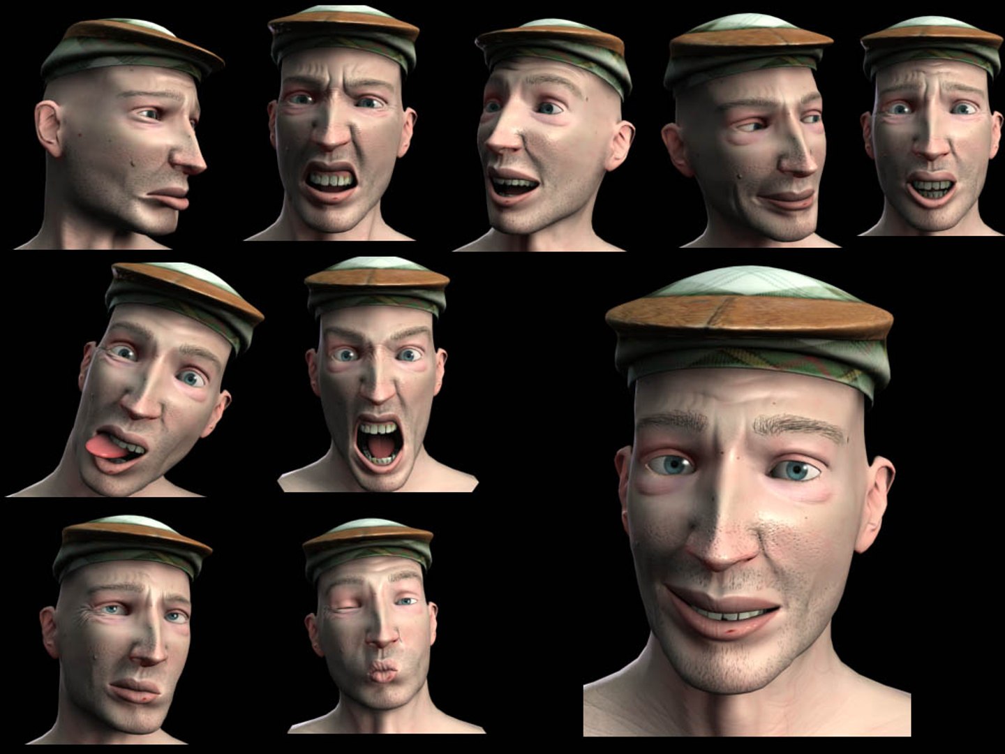 3d head articulated realistic