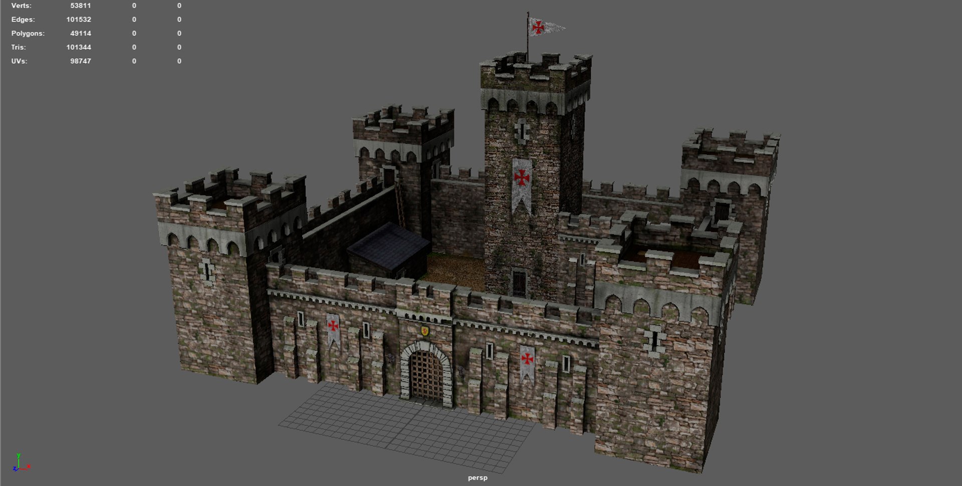 3D Medieval Fortress - TurboSquid 1223902