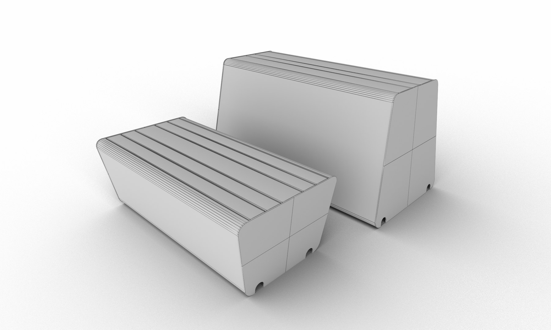 3D Lingotto Punto Modul Benches - TurboSquid 2224388