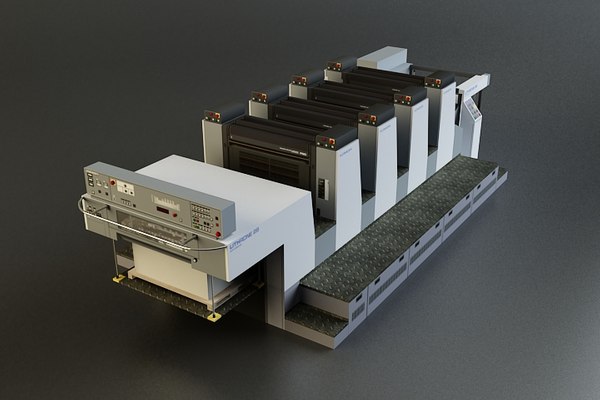offset printer 3d model