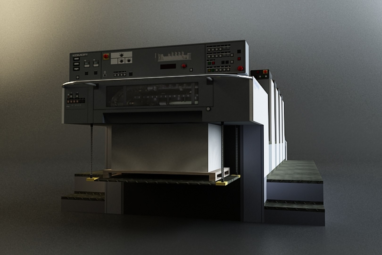 Offset Printer 3d Model