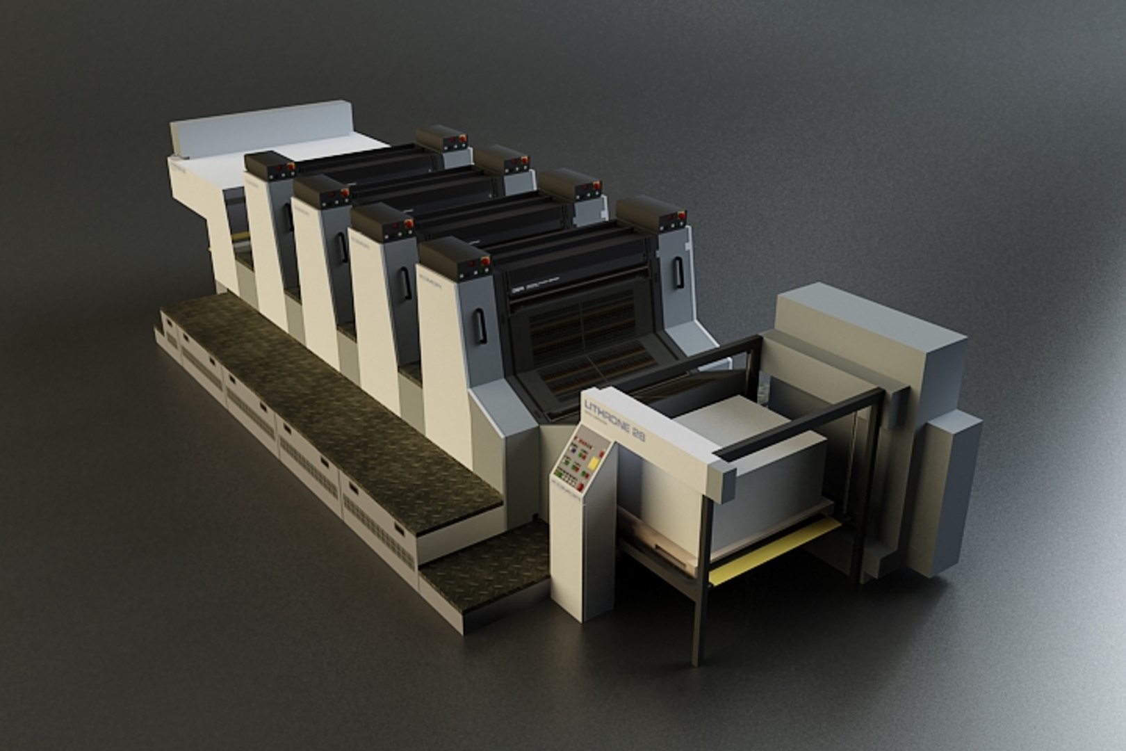 Offset Printer 3d Model