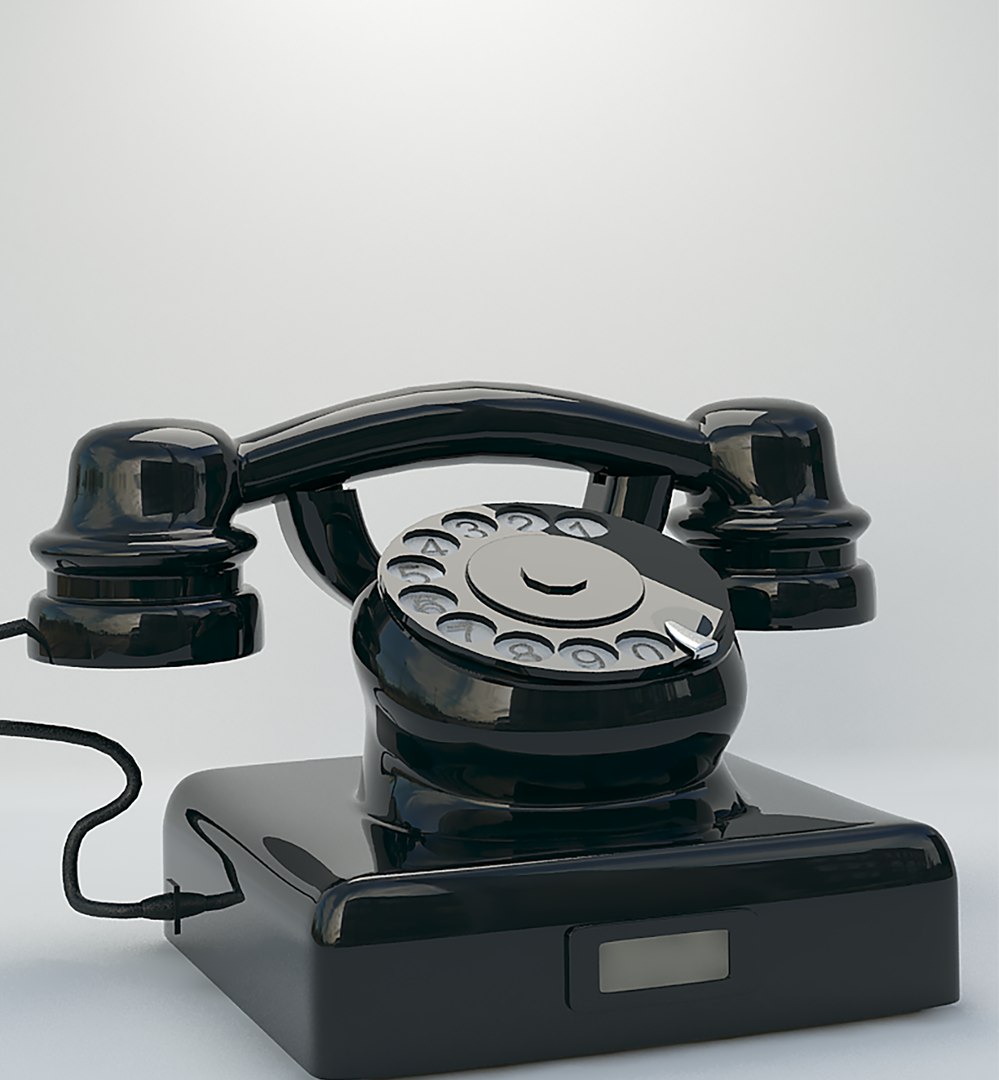 Old disc telephone 3D model - TurboSquid 2032222