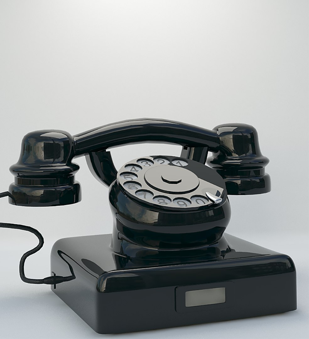 Old disc telephone 3D model - TurboSquid 2032222