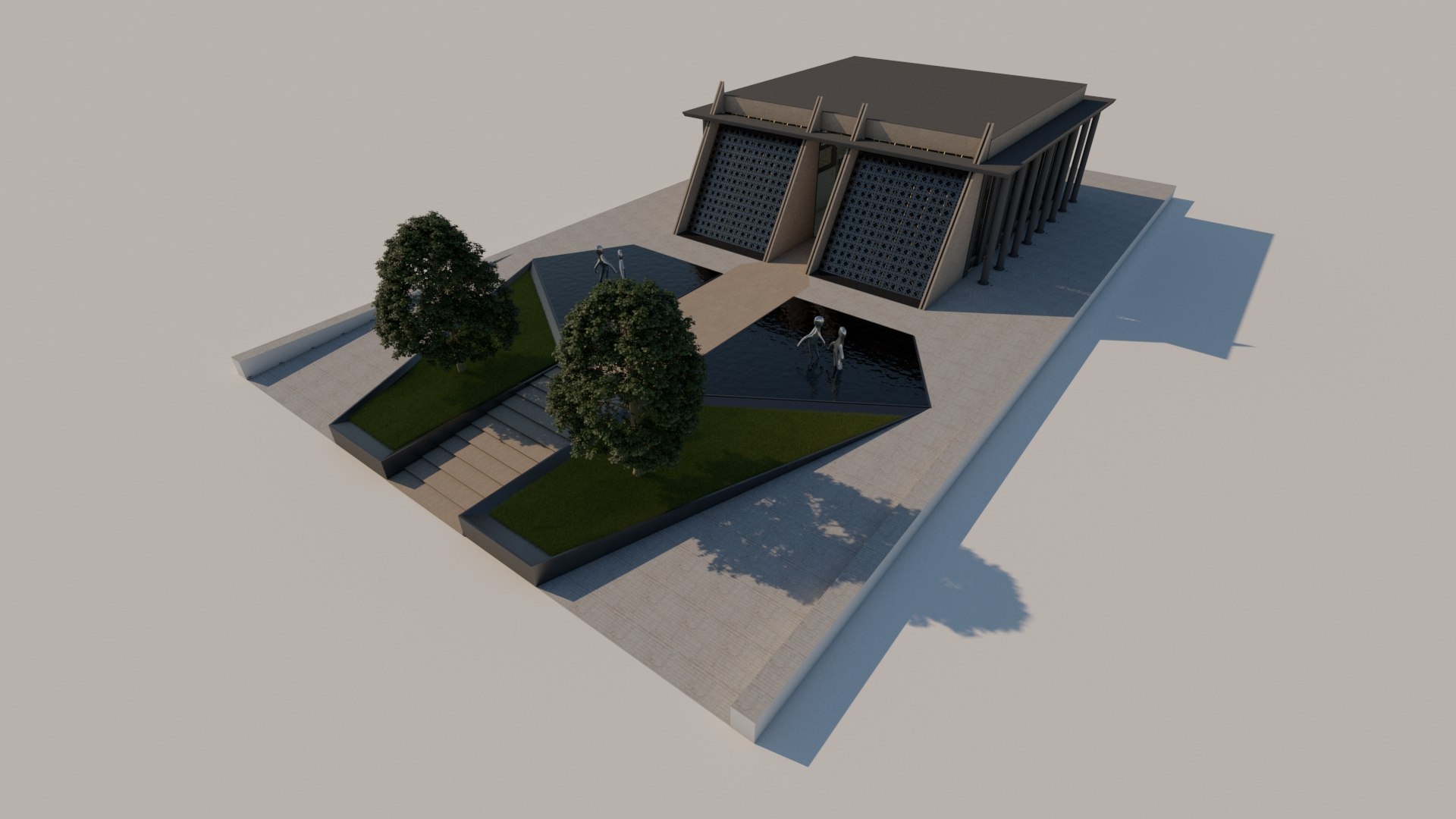 3D Model Art Museum Contemporary - TurboSquid 1712424