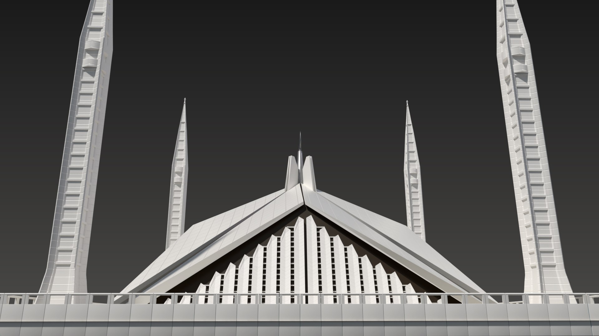 Faisal Mosque Model - TurboSquid 2359362