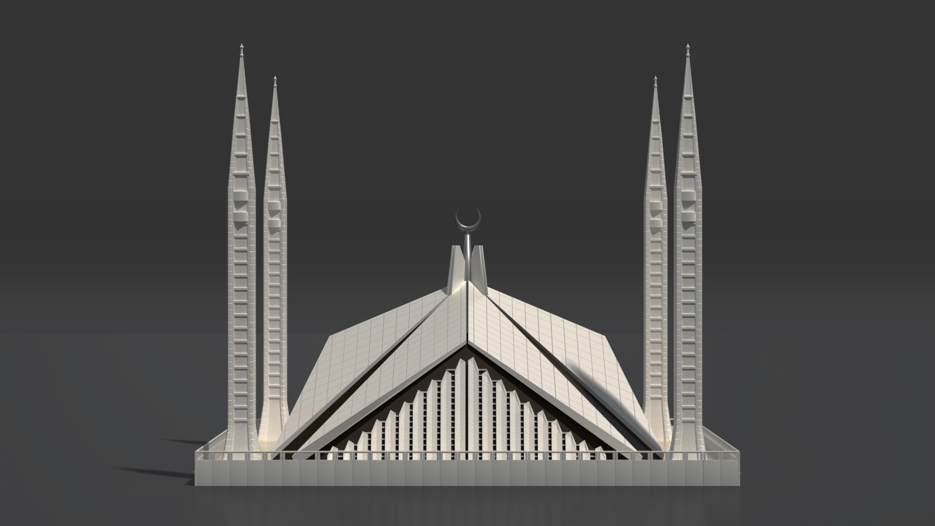Faisal Mosque Model - TurboSquid 2359362