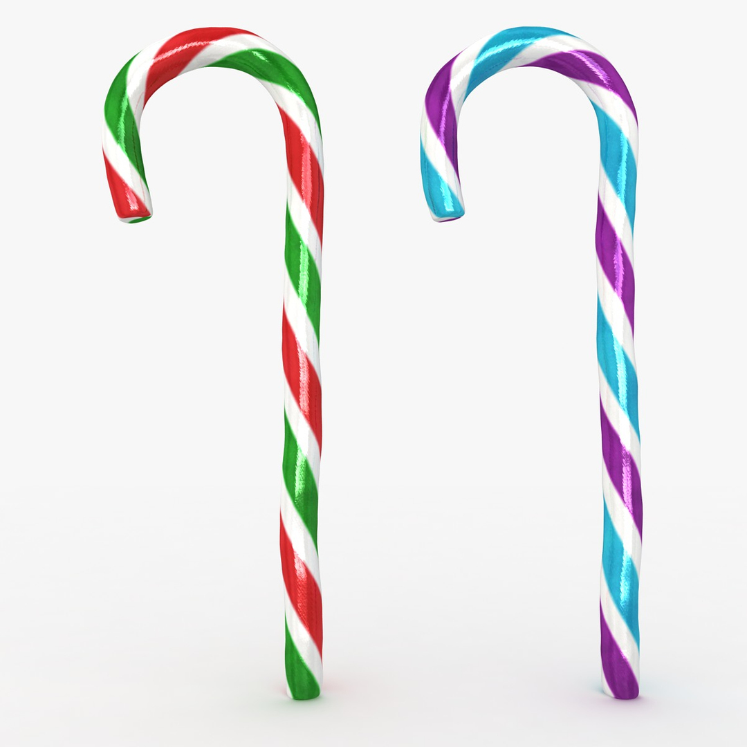 3d realistic candy cane 03