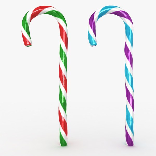 3d realistic candy cane 03