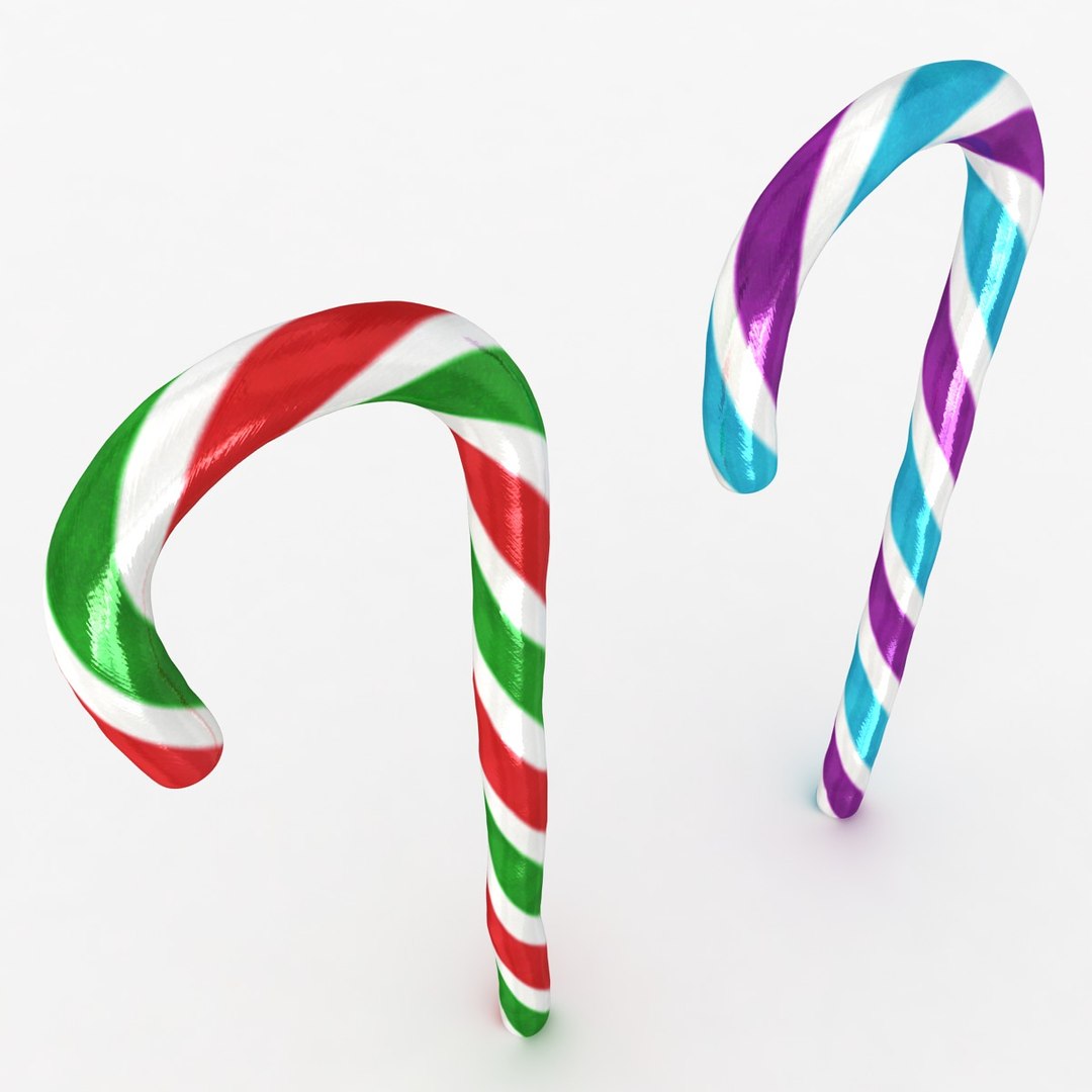 3d realistic candy cane 03