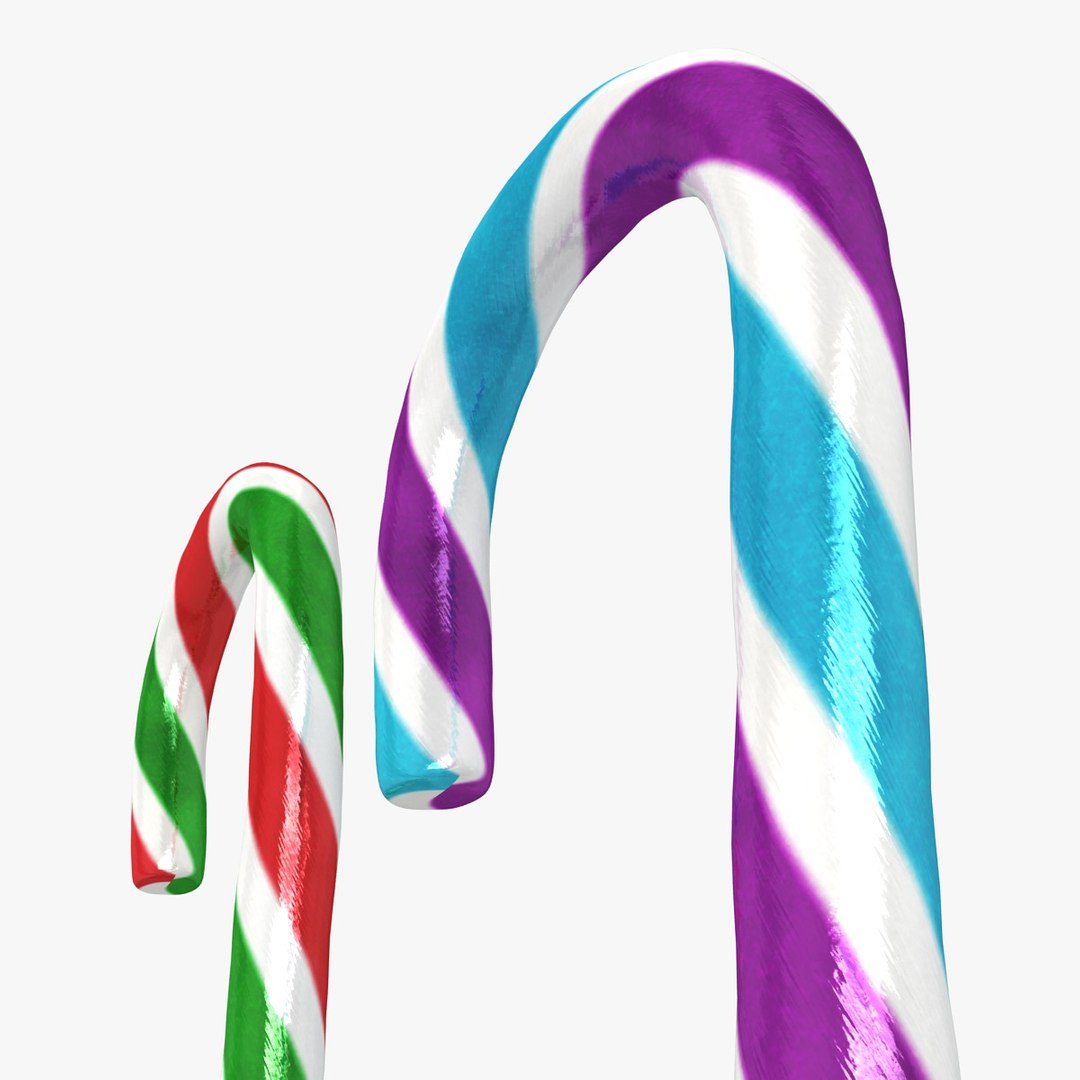 3d realistic candy cane 03