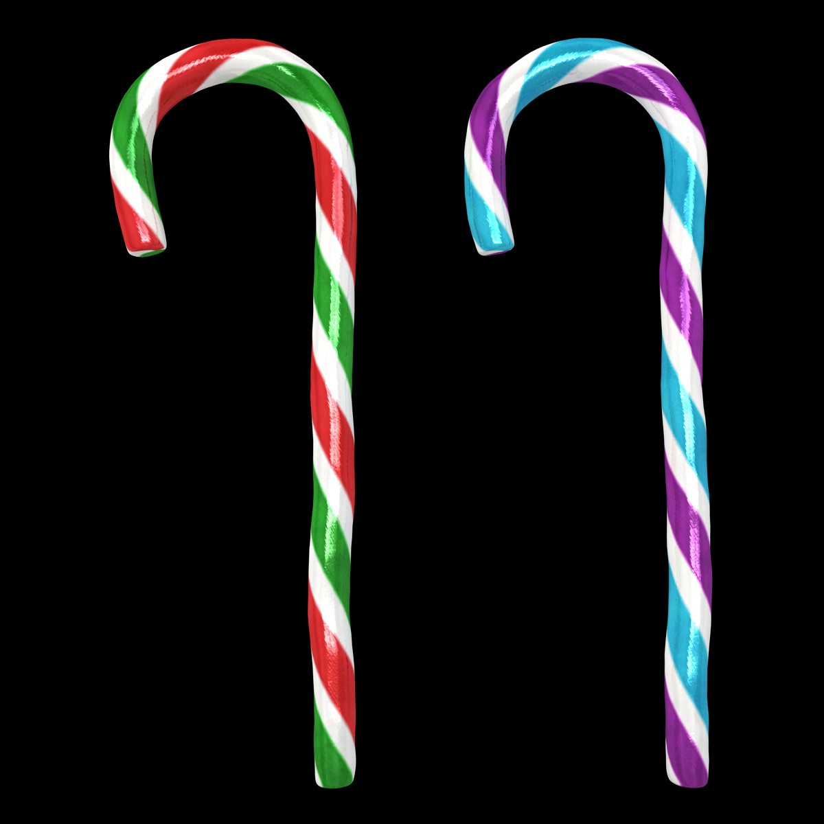 3d realistic candy cane 03