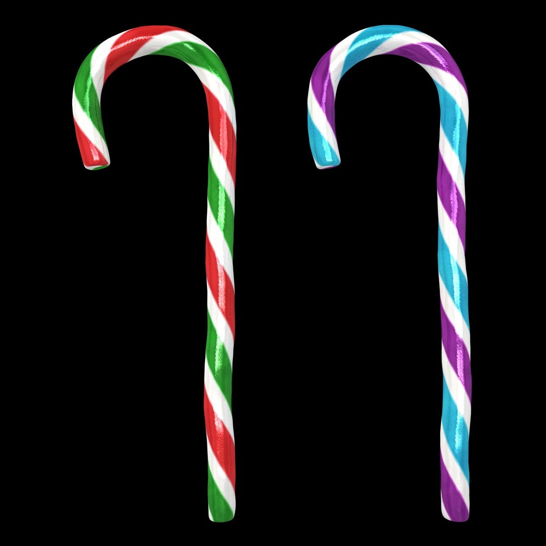 3d realistic candy cane 03