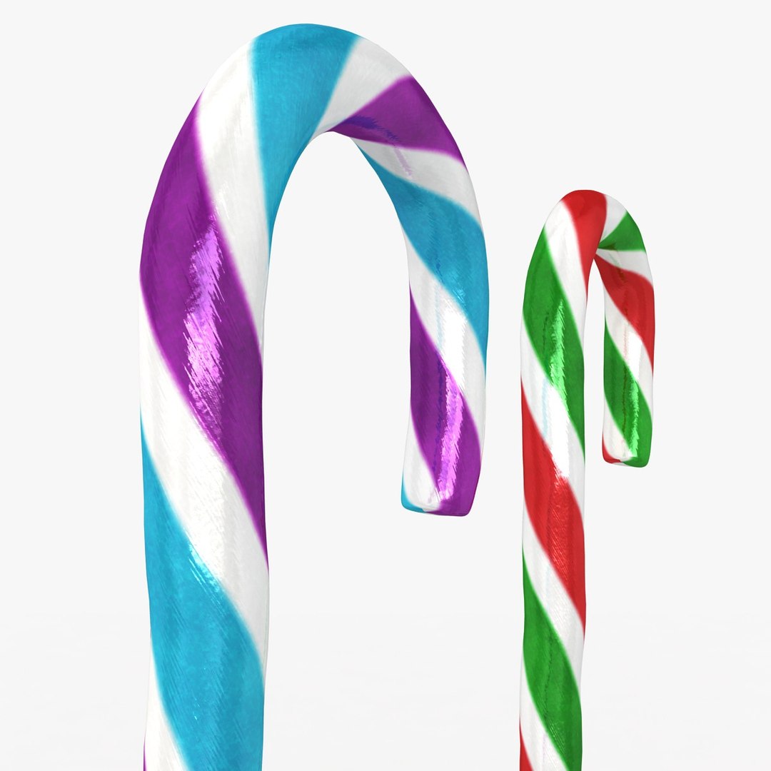3d realistic candy cane 03
