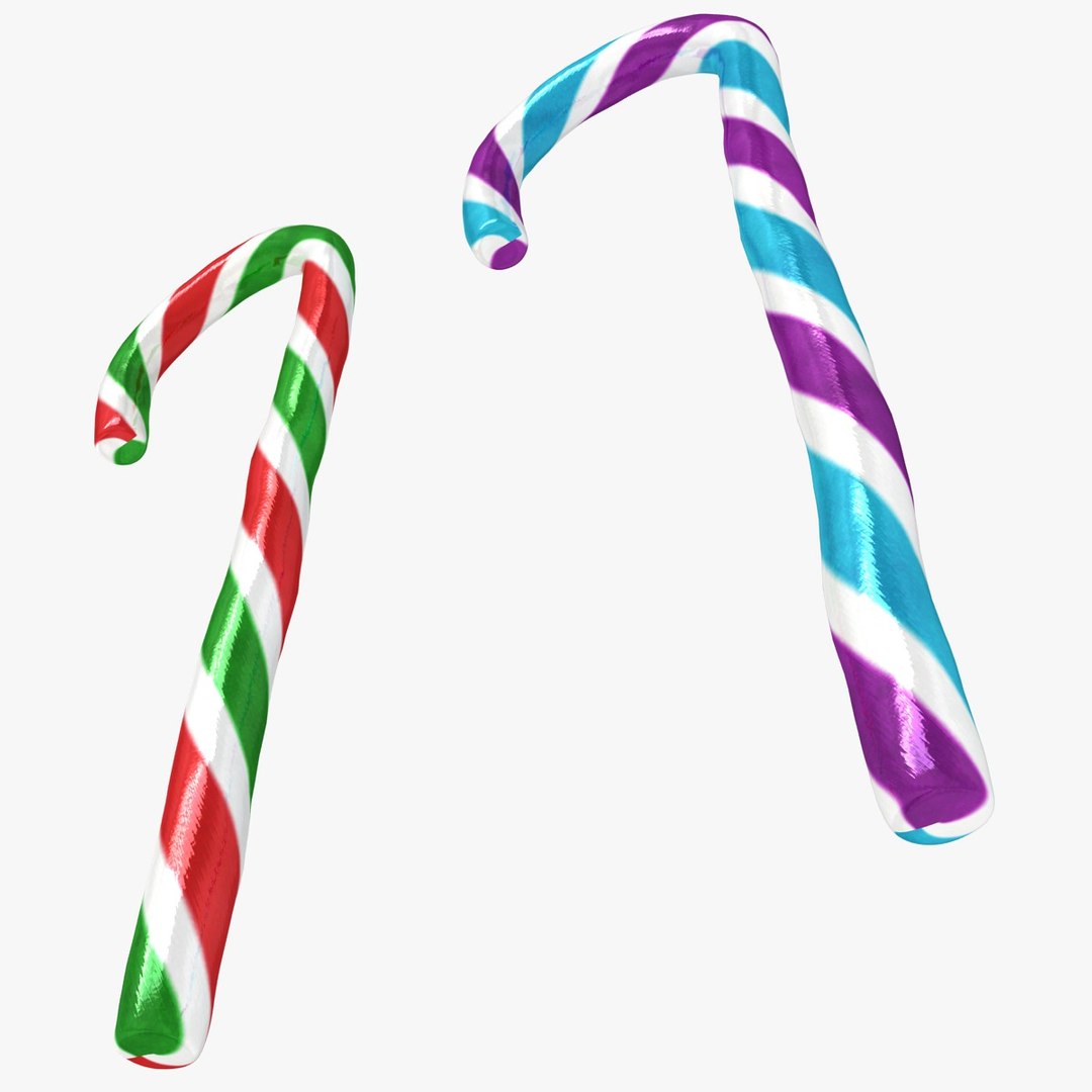 3d realistic candy cane 03