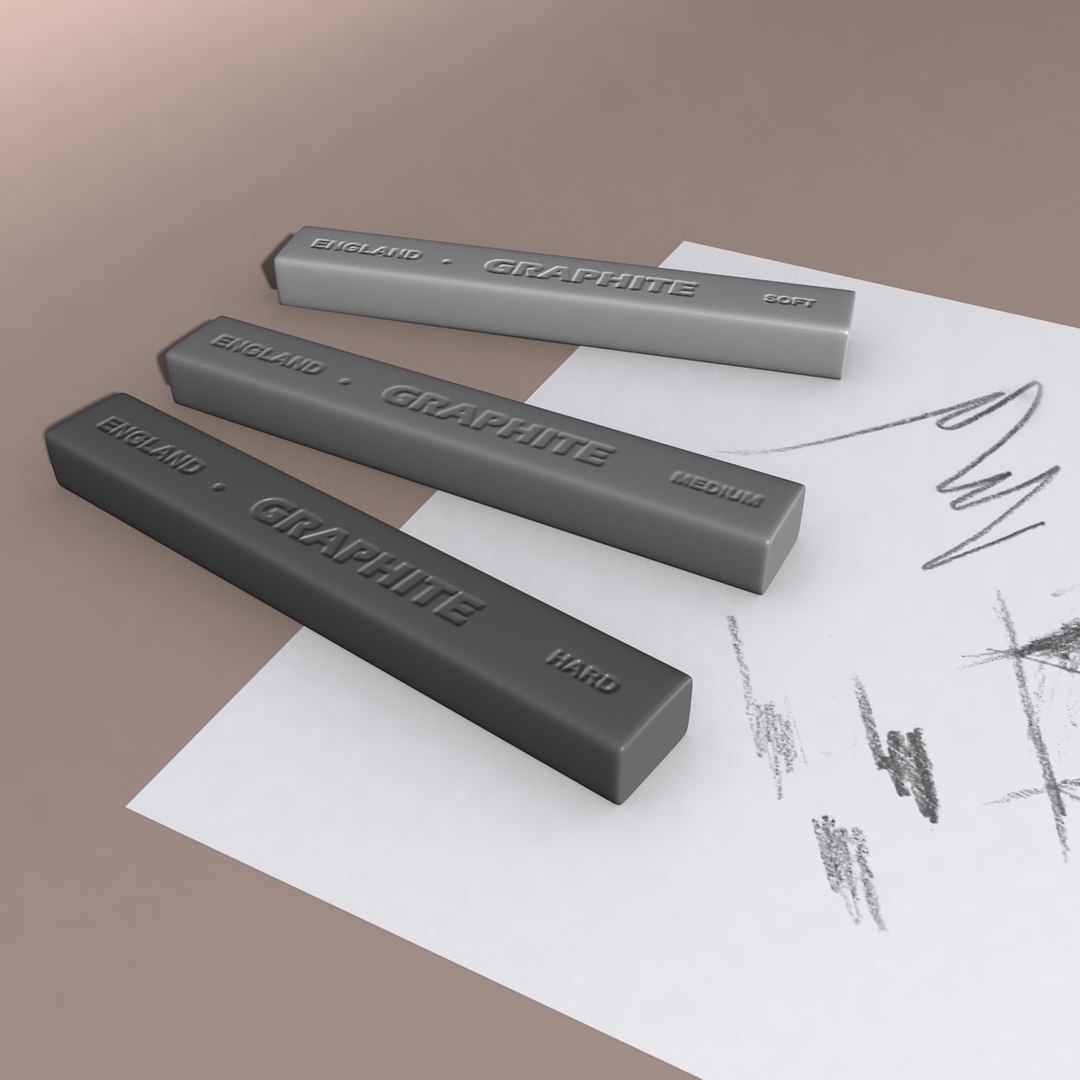 3D graphite sticks model - TurboSquid 1200714