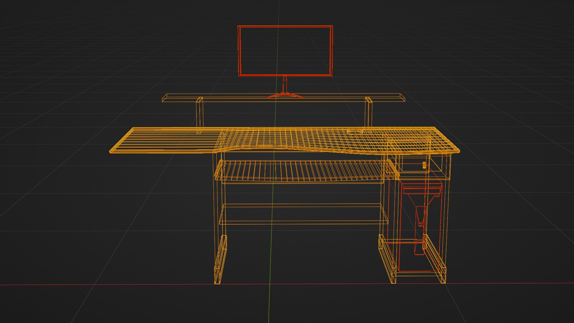Simple Writing Desk 3D - TurboSquid 1874598