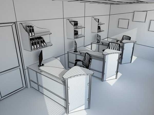 3d office design model