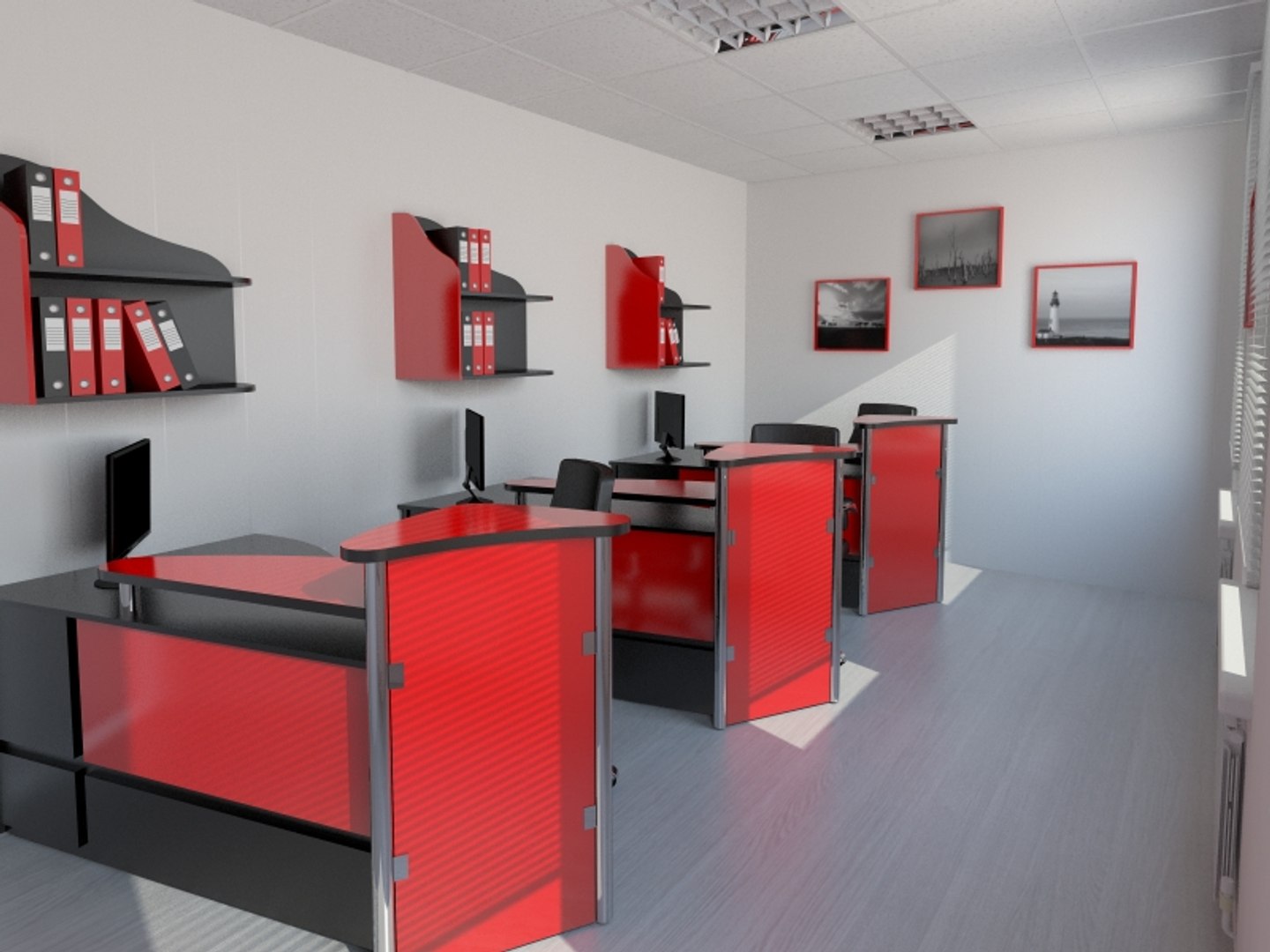 3d office design model