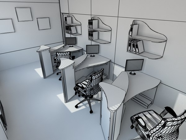 3d office design model