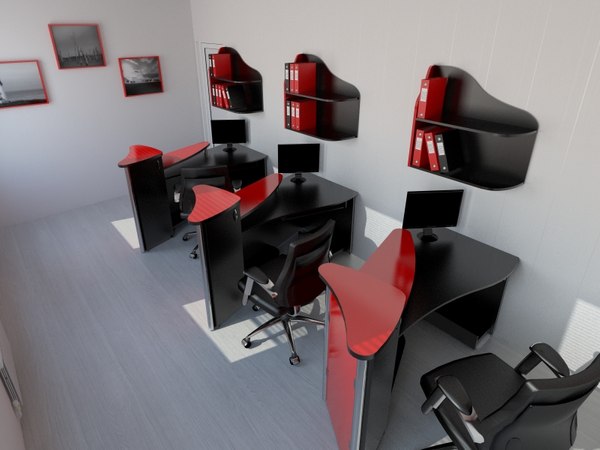 3d office design model