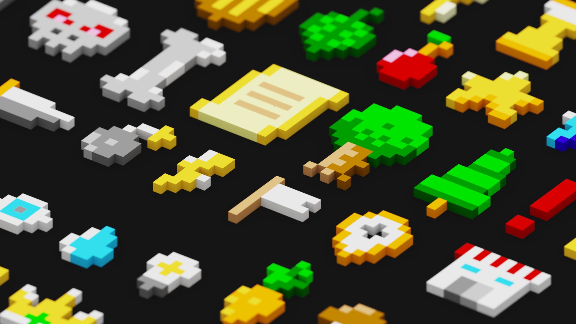 3D More than 50 game assets low poly pixel art style - TurboSquid 1873132
