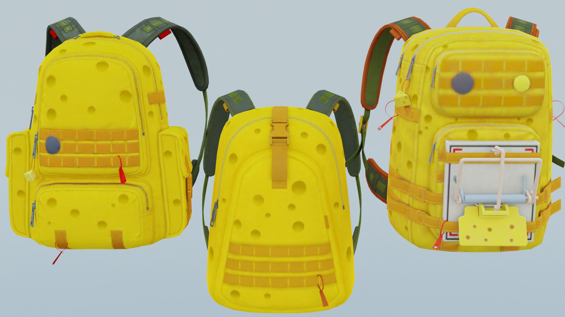Bag 3x Cheesy Backpack 3D Model - TurboSquid 1816190