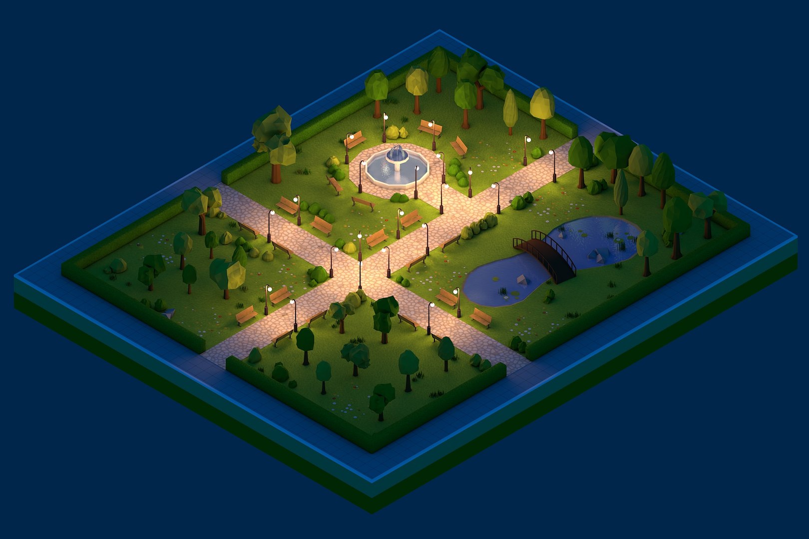 3D Park Nature Landscape Model - TurboSquid 1660942