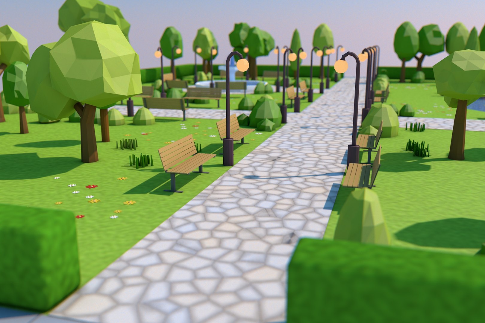 3D Park Nature Landscape Model - TurboSquid 1660942