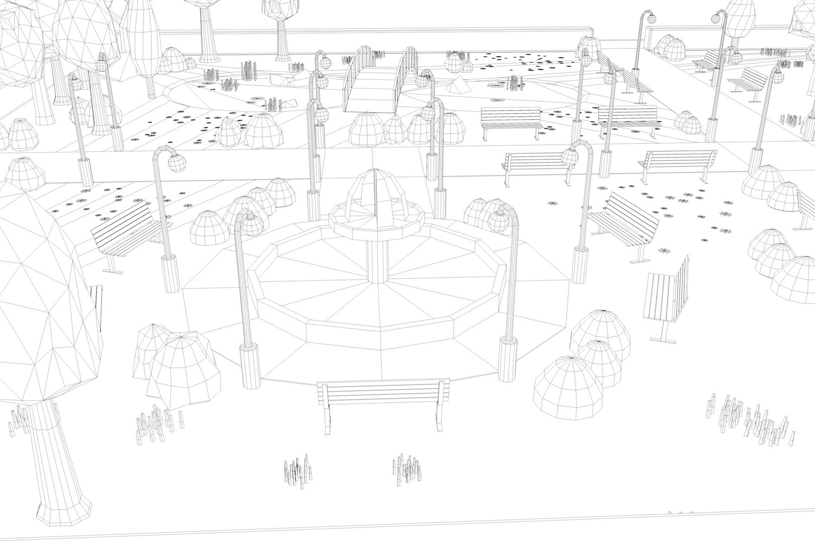 3D Park Nature Landscape Model - TurboSquid 1660942